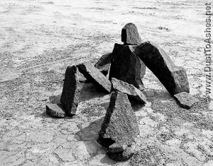 Rock Stacked Sculpture of Man | Dust to Ashes